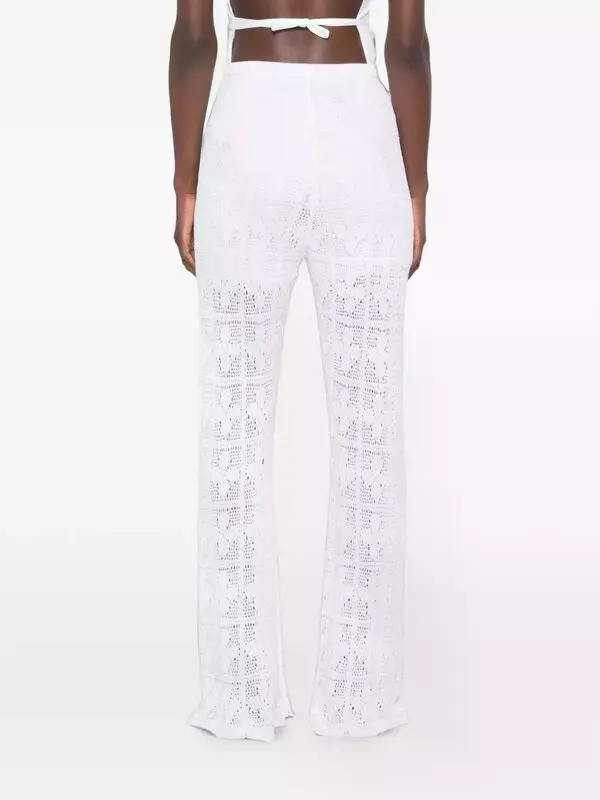 Liviana Conti Crochet Knit Flared Trousers