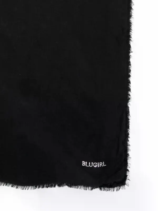 BLUGIRL Frayed-edge Scarf - Black