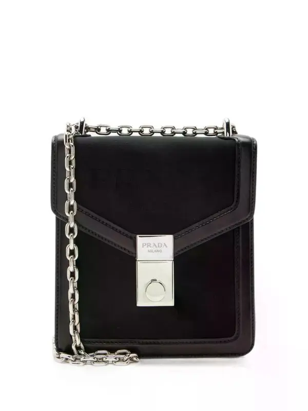 Prada Jacquard Logo Flap Crossbody Bag