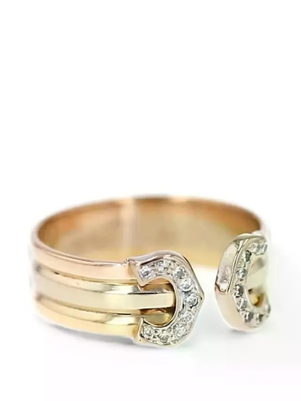 Cartier 1990s C De Diamond Ring