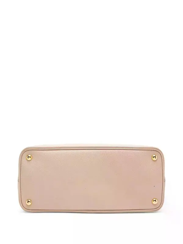 Prada Saffiano Cuir Double Tote Bag - Pink