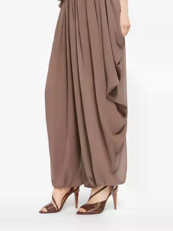 Elie Saab Draped Silk Trousers