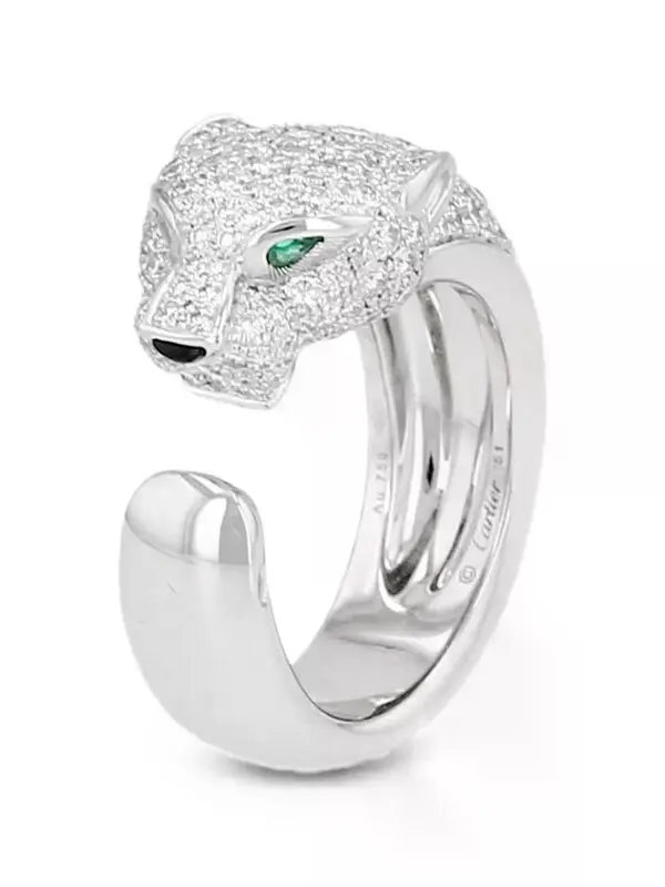 Cartier 2019 Panthère Diamond And Emerald Ring