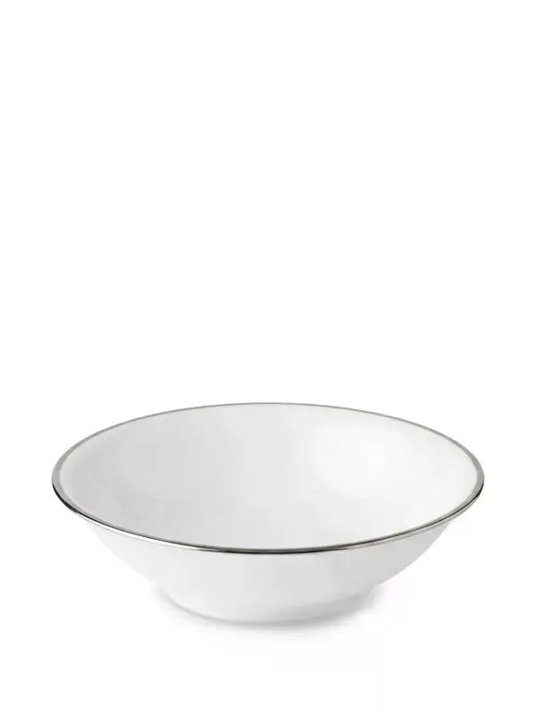 GINORI 1735 Luna Argonauti Silver-tone Rim Bowl - White