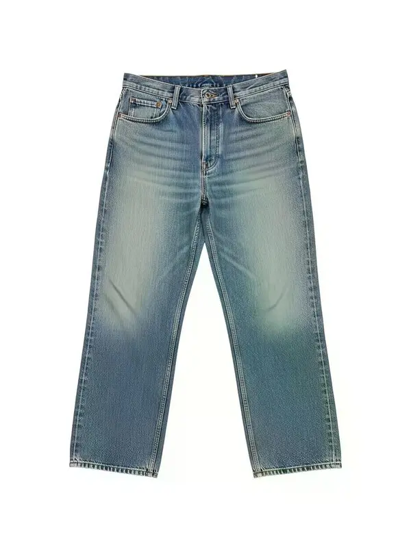 ODEEH Faded Effect Whiskering Jeans