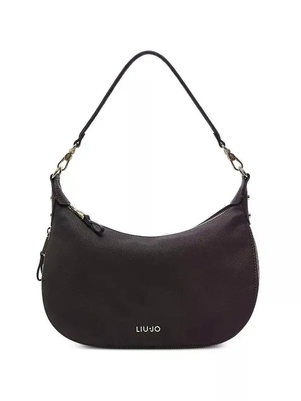 Liu Jo Grained Shoulder Bag With Logo Detail - Brown