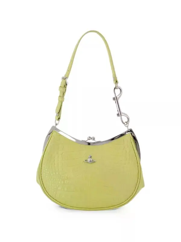VIVIENNE WESTWOOD Crocodile-effect Charm Shoulder Bag - Green