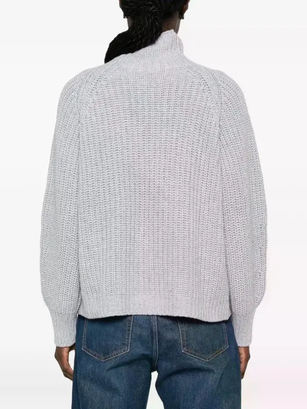 Liviana Conti Ribbed Knit High Neck Sweater