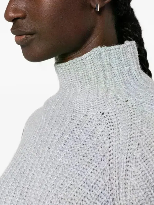 Liviana Conti Ribbed Knit High Neck Sweater