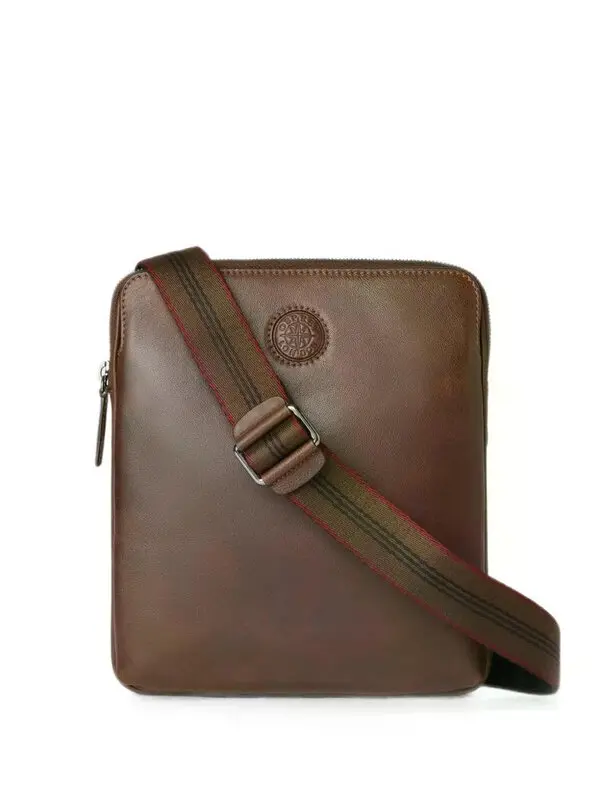 OSPREY Compass Logo-embossed Leather Messenger Bag