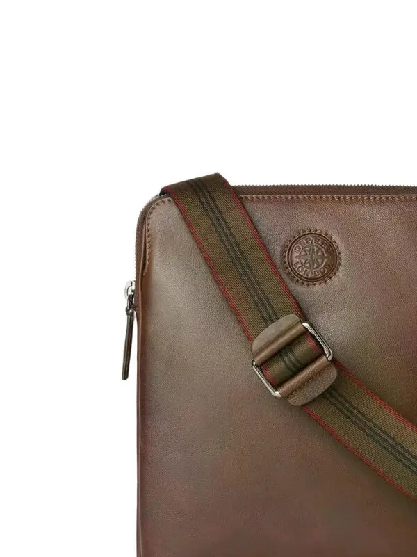 OSPREY Compass Logo-embossed Leather Messenger Bag