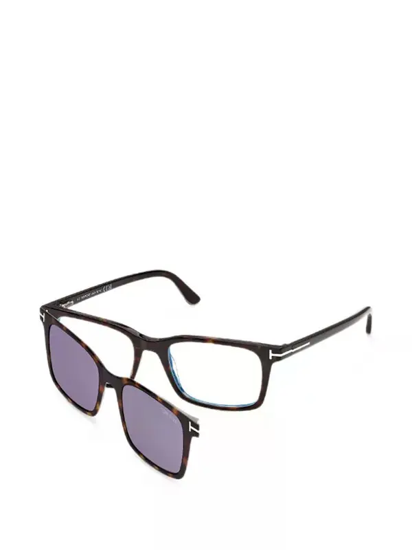 TOM FORD Tortoiseshell-effect Magnetic-clip Glasses