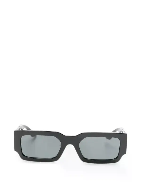 Versace Greca-detail Rectangle-frame Sunglasses