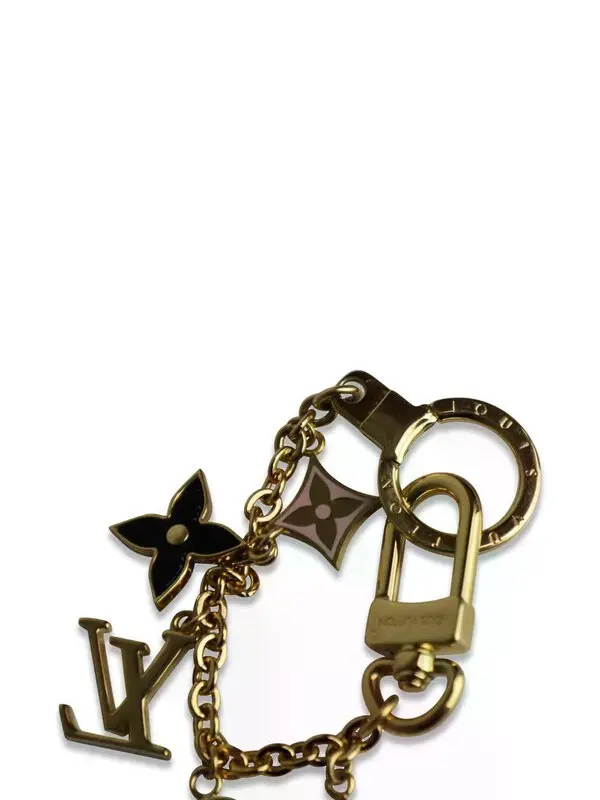 LOUIS VUITTON Fleur De Monogram Bag Charm - Gold