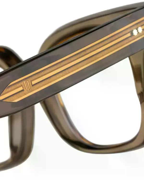 CUTLER & GROSS 1411 Square Frame Eyeglasses - Brown