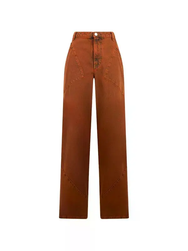 Alberta Ferretti Wide-leg Jeans - Orange