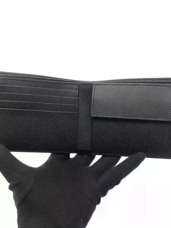 Saint Laurent 2020s Pebbled-leather Bi-fold Wallet