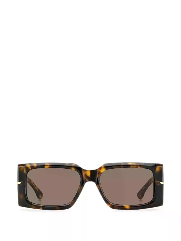 Victoria Beckham Tortoiseshell-effect Rectangle-frame Sunglasses