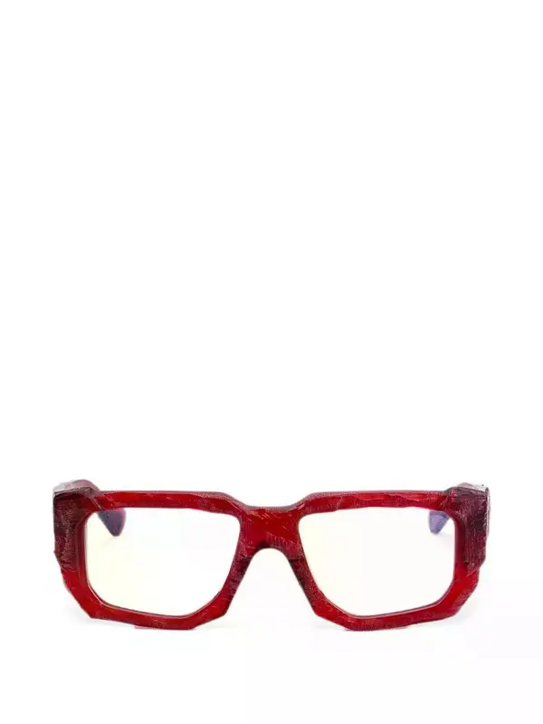 KUBORAUM K61 Geometric-frame Glasses - Red