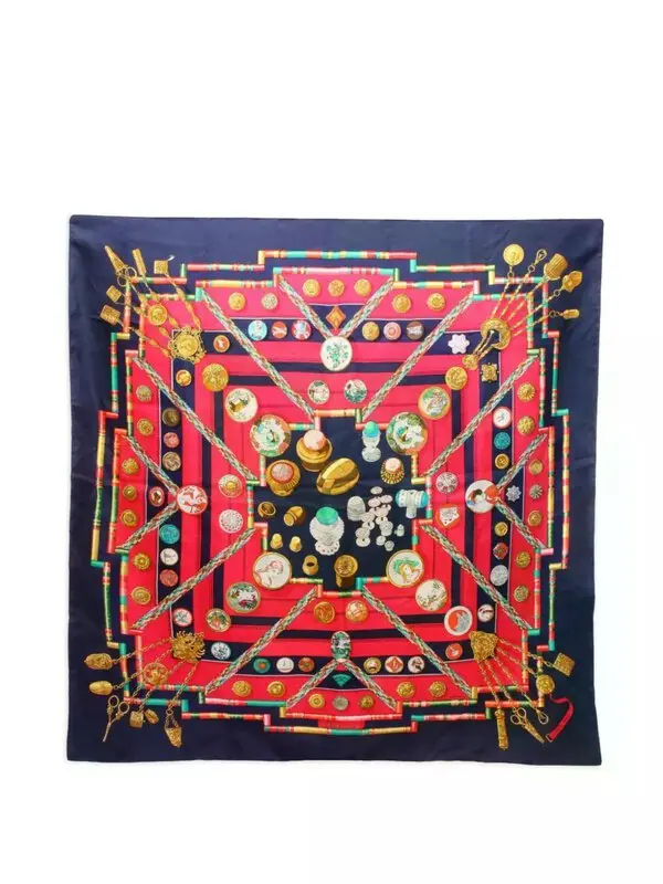 Hermès 2010s Petite Main Carré 90 Scarf - Blue