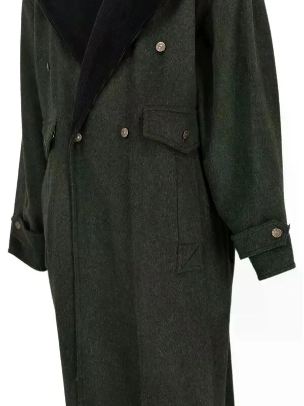 Fendi Double-breasted Corduroy-collar Coat