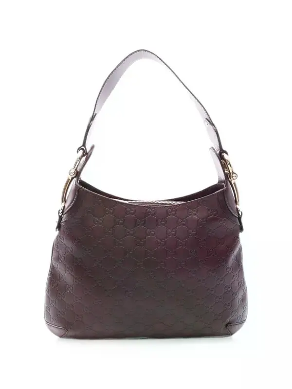 Gucci 2010s Horsebit Guccissima Shoulder Bag - Brown