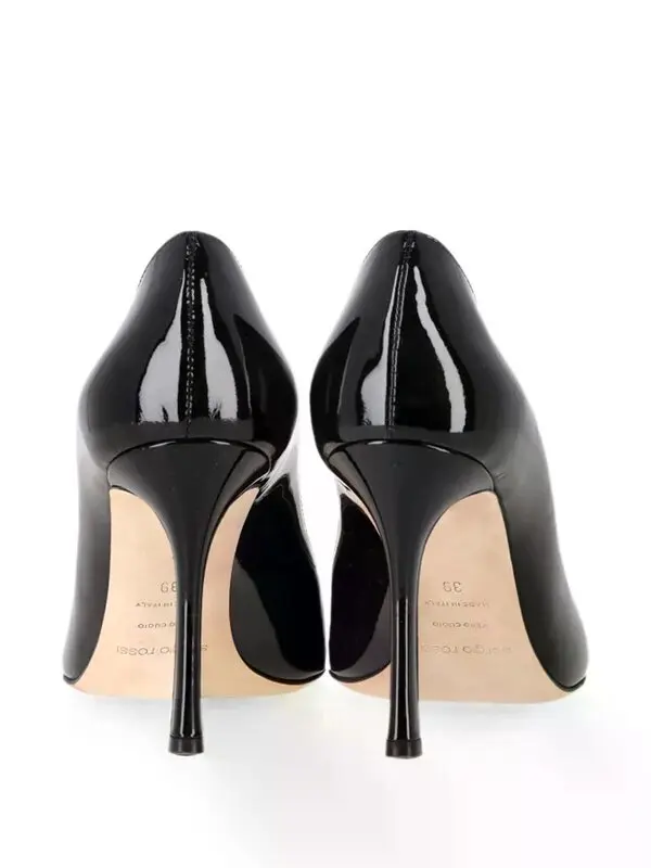 SERGIO ROSSI Patent Leather Pointed-toe Stiletto Pumps - Black
