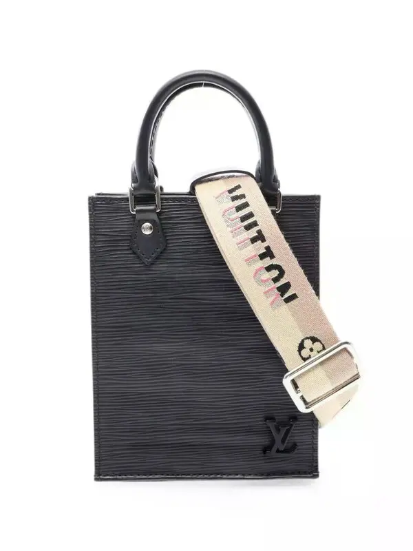 LOUIS VUITTON 2000s Petite Sac Plat Epi Two-way Mini Bag - Black