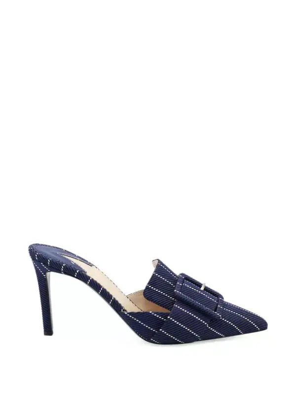 Altuzarra Pinstripe Buckle-detail Pumps - Blue