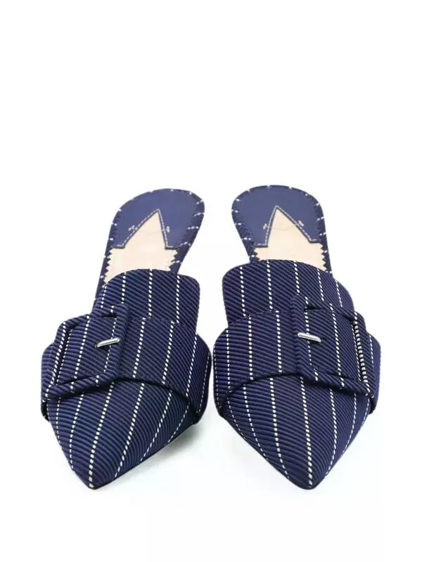 Altuzarra Pinstripe Buckle-detail Pumps