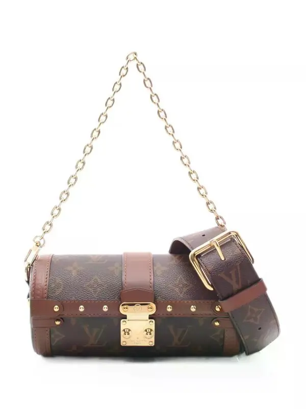 LOUIS VUITTON 2010s Papillon Trunk Monogram Chain Mini Bag - Brown