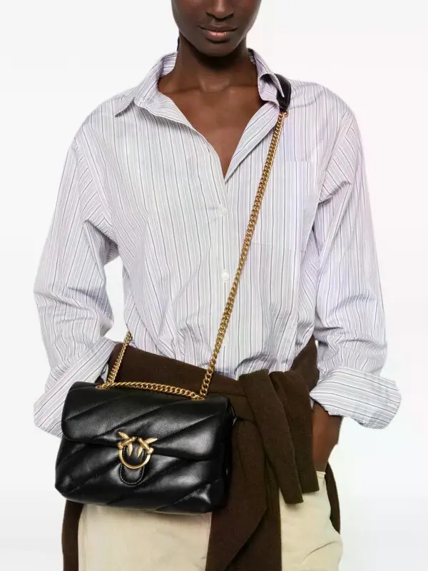 Pinko Love Birds Quilted Shoulder Bag