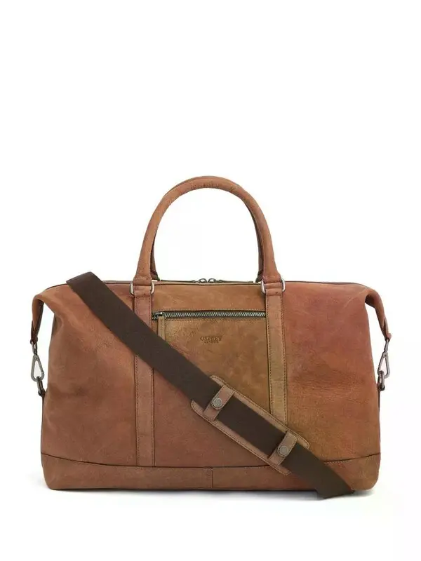 OSPREY Clayton Leather Holdall Bag - Brown