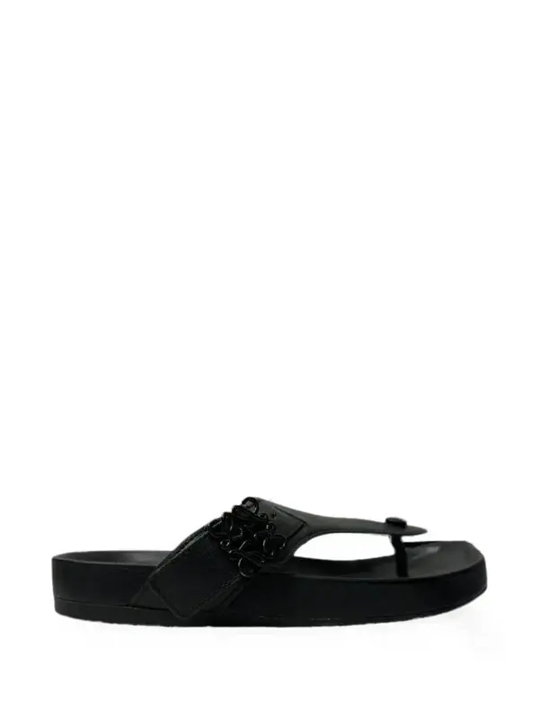 Loewe Ease Embellished Slippers - Black