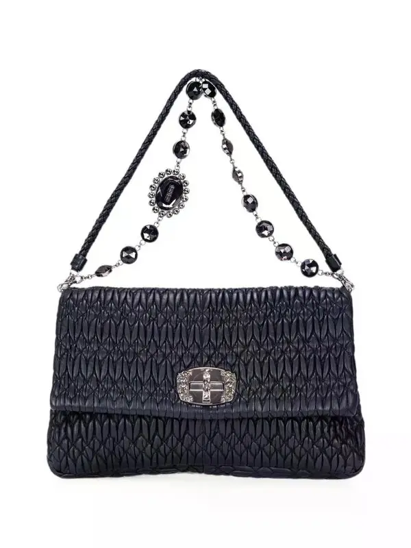 Miu Miu Iconic Crystal Cloqué Matelassé Crystal-embellished Tote Bag