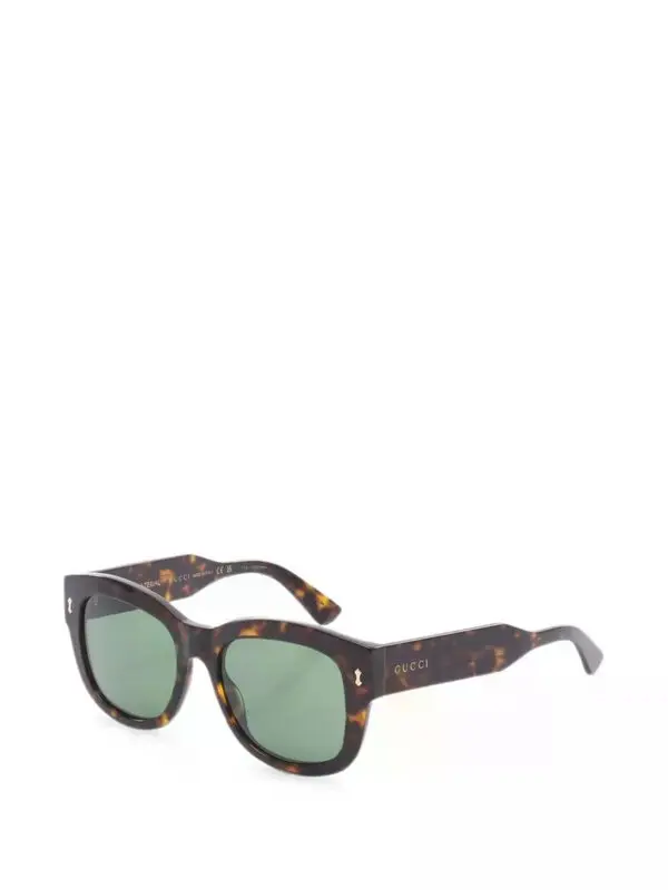 Gucci Tortoiseshell-effect Square-frame Sunglasses