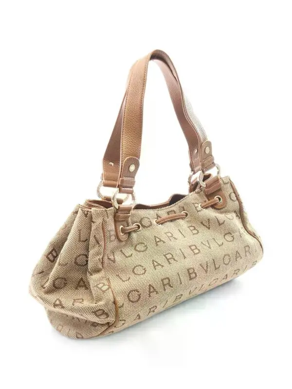 BVLGARI 2000s Logomania Maxilettere Tote Bag