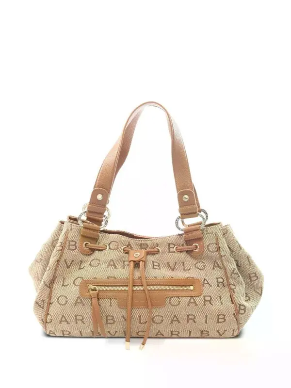 BVLGARI Logomania Maxilettere Tote Bag - Neutrals