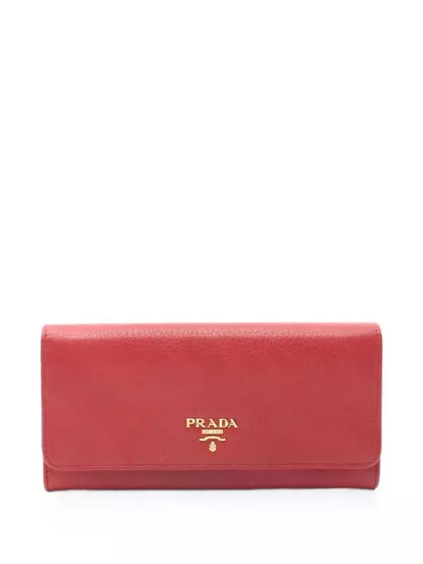 Prada 2000s Bi-fold Wallet - Red