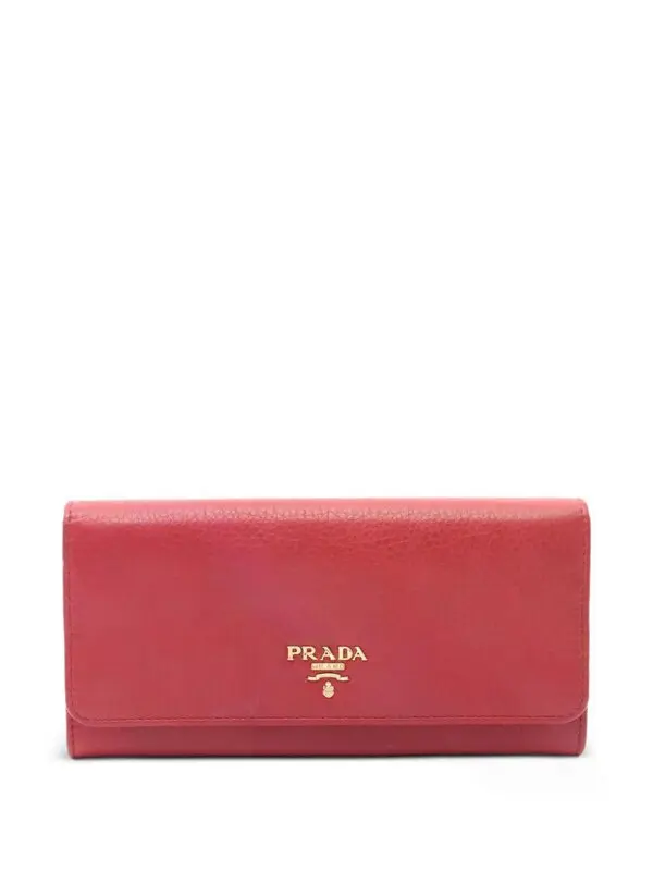 Prada 2000s Bi-fold Wallet - Red