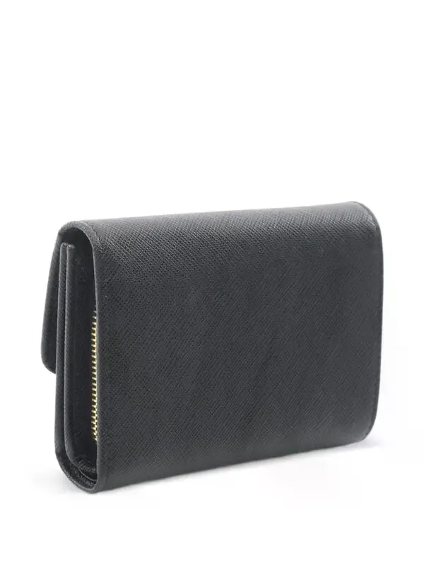 Prada 2020s Saffiano Metal Trifold Wallet