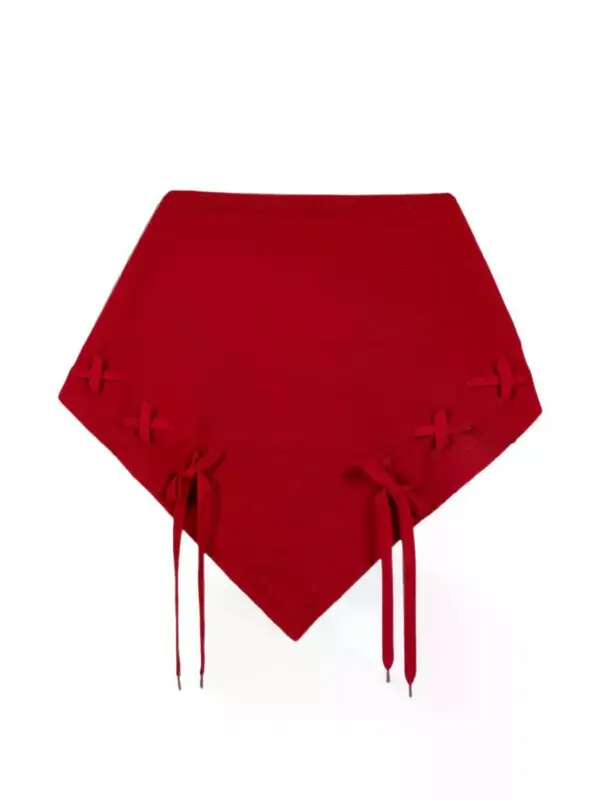 Simone Rocha Lace-up Knitted Neckerchief Scarf