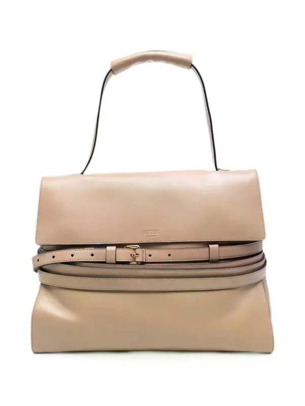 Moschino Belted Leather Tote Bag