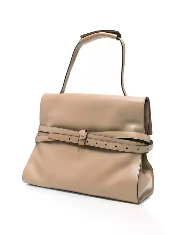 Moschino Belted Leather Tote Bag