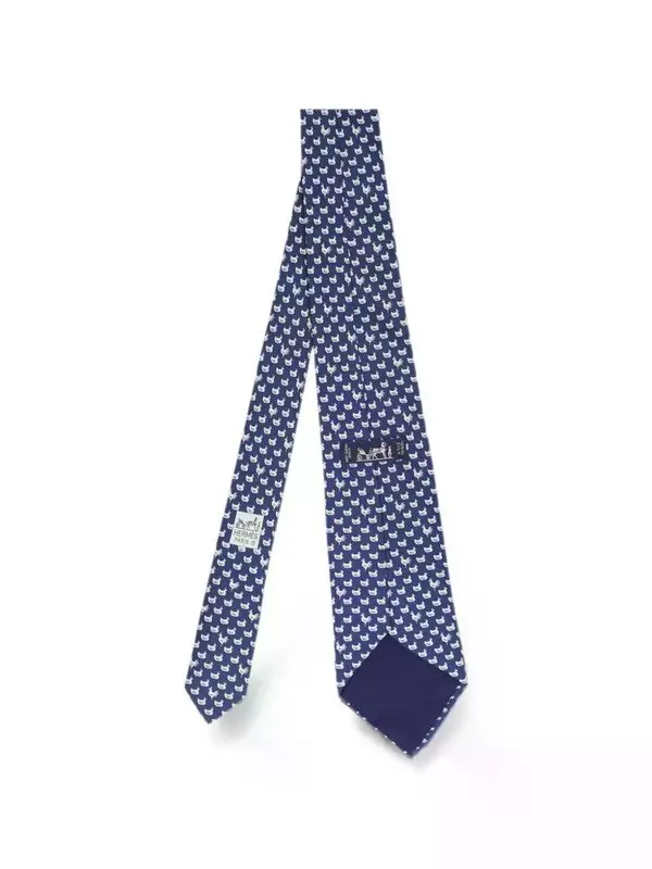Hermès Chicken-print Tie