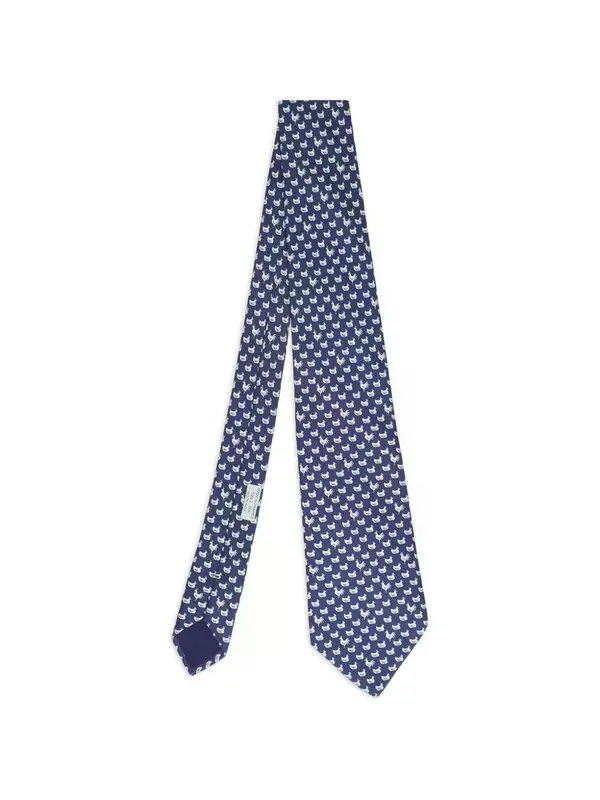 Hermès Silk Neck Tie - Blue