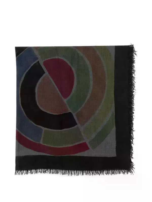 Faliero Sarti Leika Geometric-print Scarf - Grey