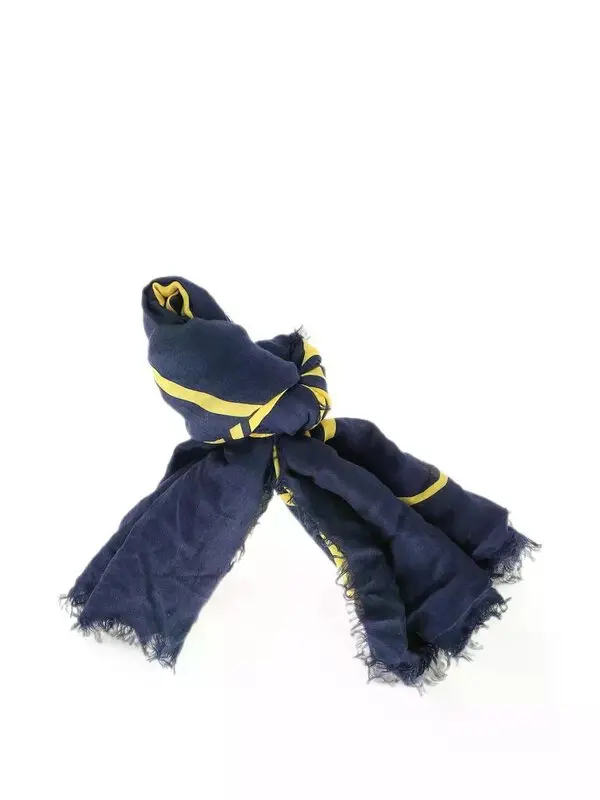 Gucci Logo Disk Fringed Scarf