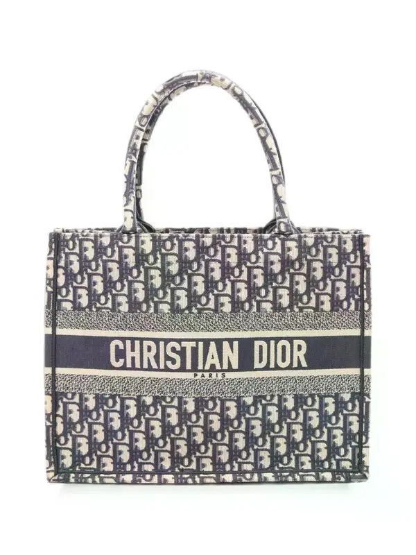 Dior 2000s Medium Book Canvas Tote Bag