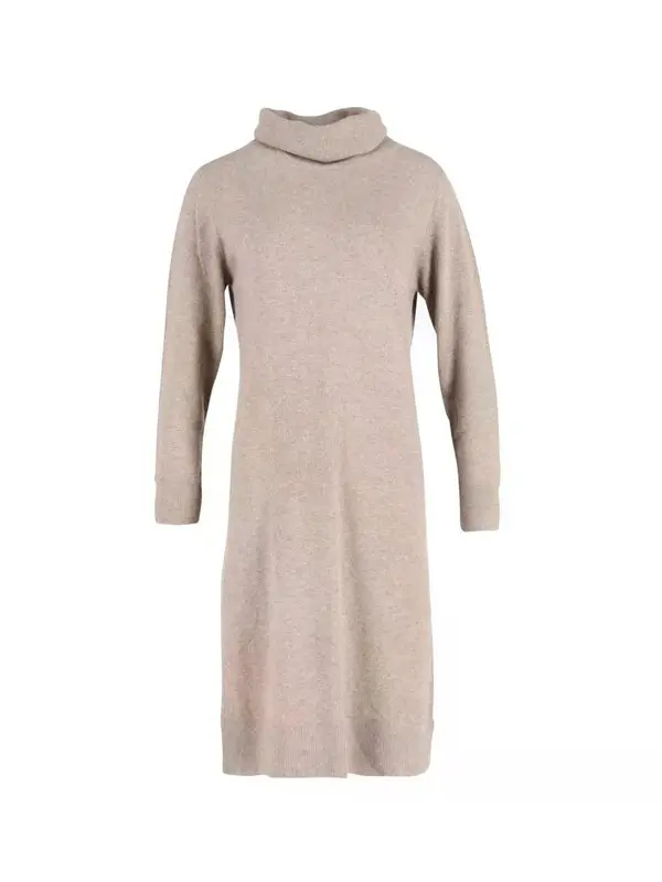 N.peal Cashmere Roll-neck Midi Dress - Neutrals
